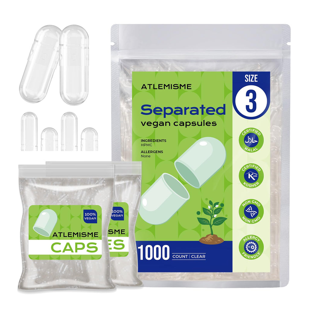 Vegan size 3 clear capsules