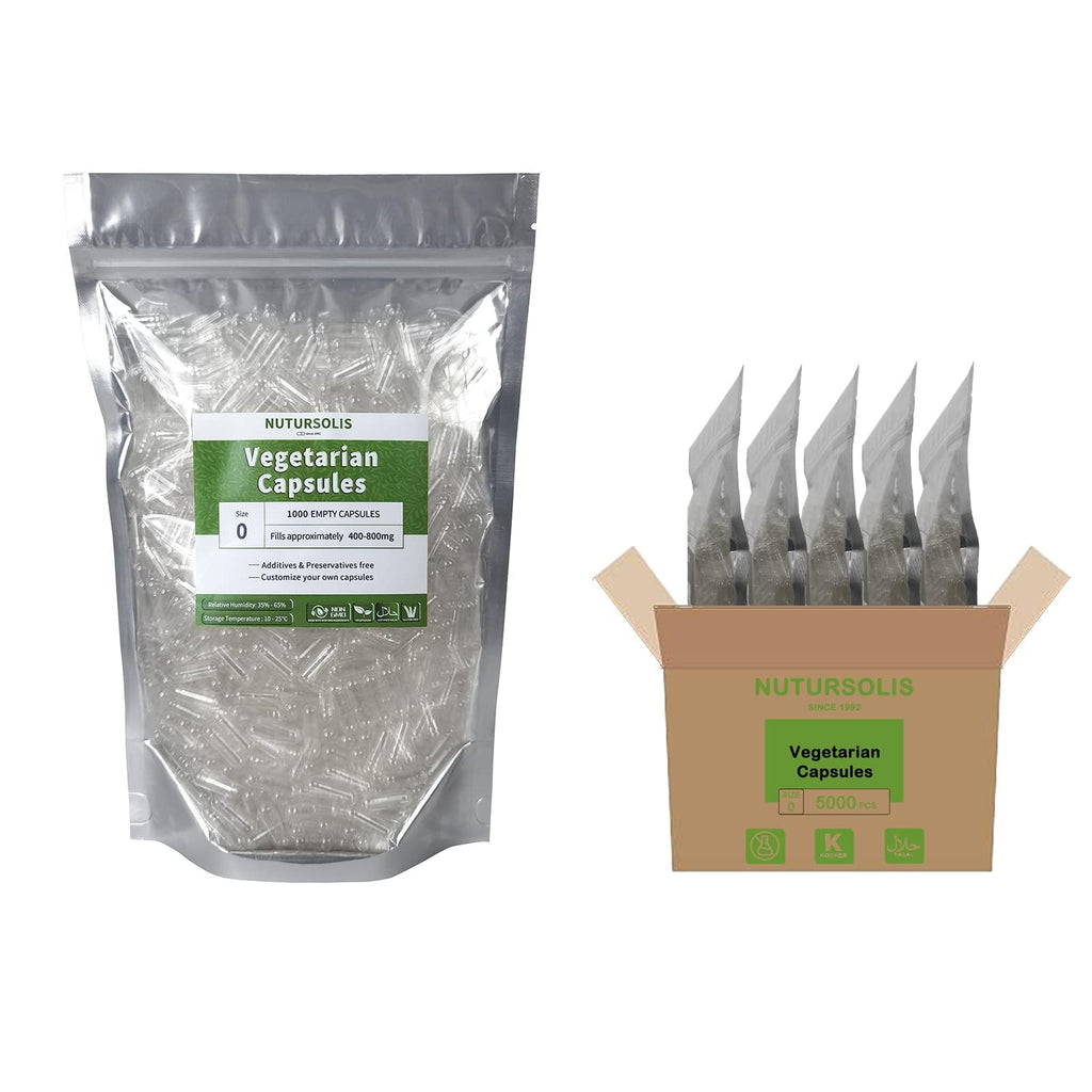 Vegan Size empty capsules for supplements