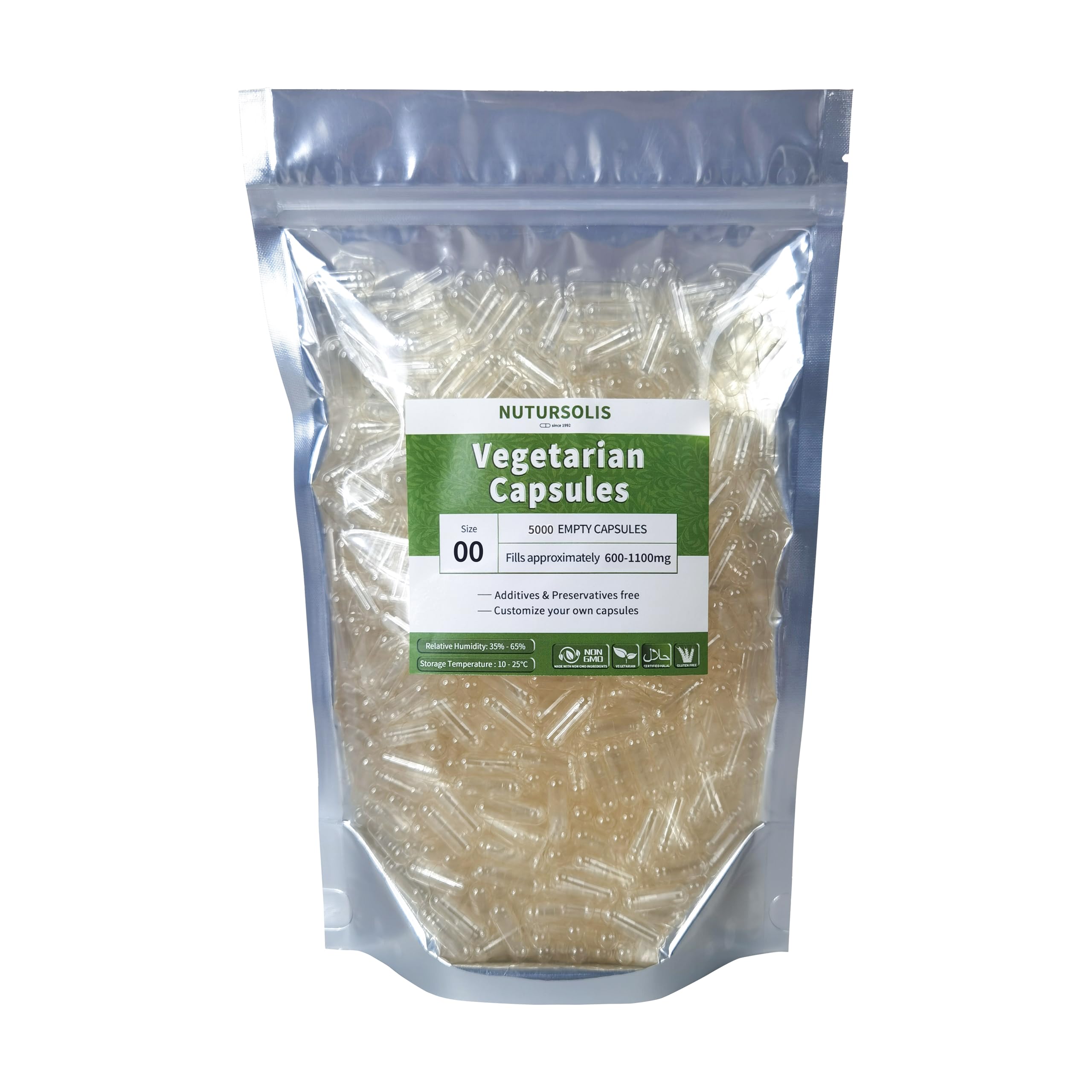 Vegan Size empty capsules for supplements