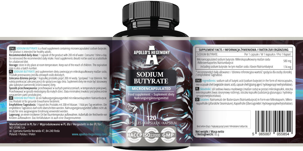 vegan sodium butyrate for digestion