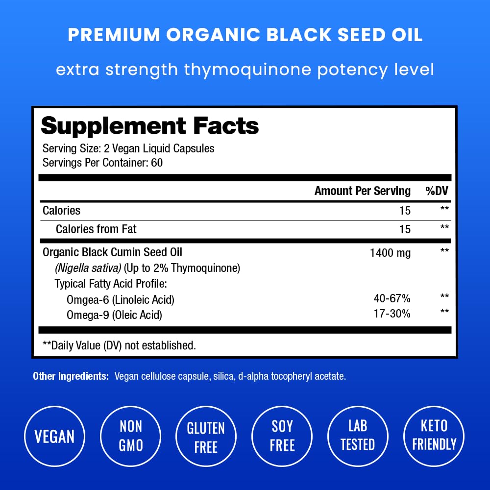 Vegan softgels with black seed oil
