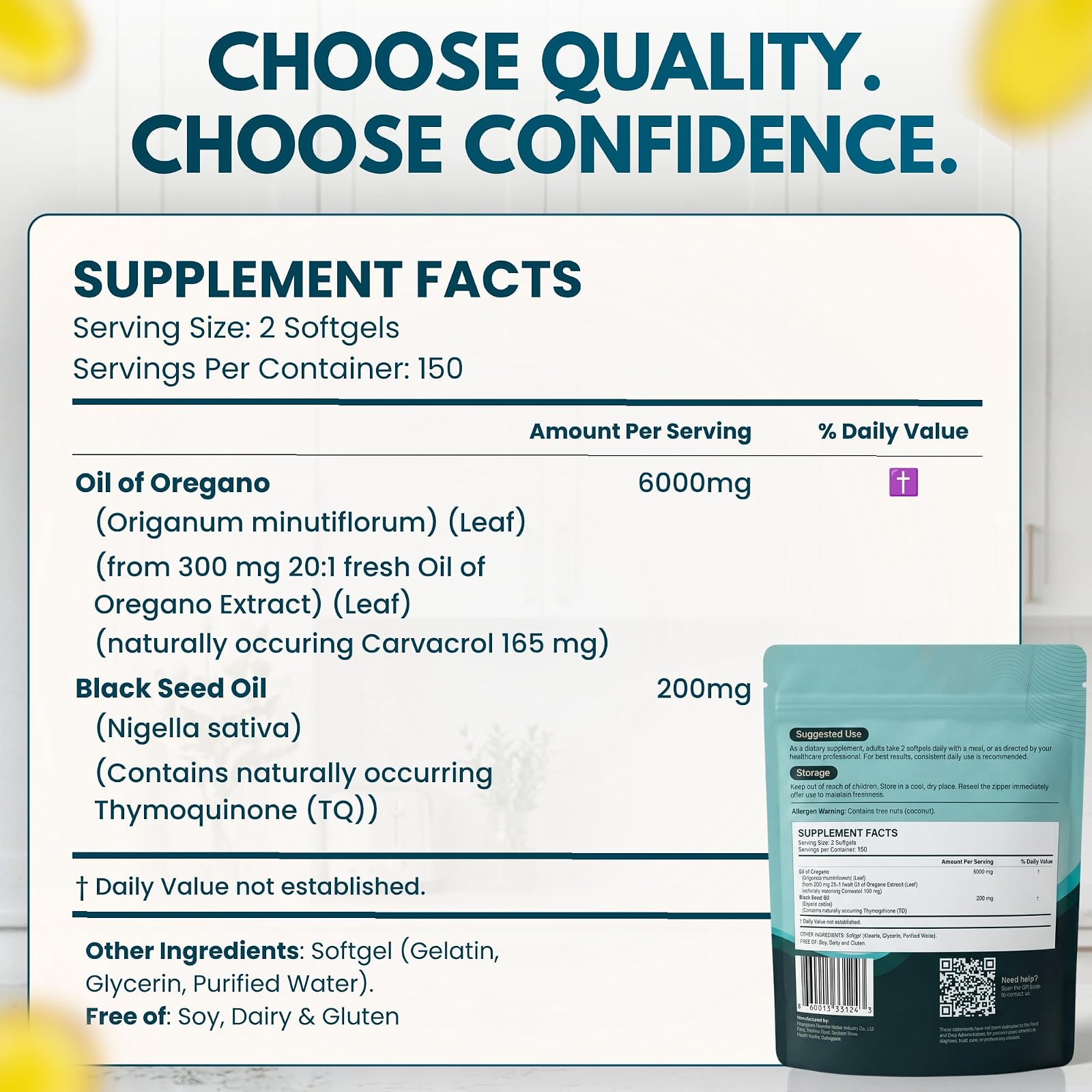 Vegan softgels with black seed oil