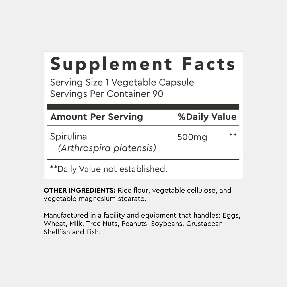 vegan spirulina capsules for health