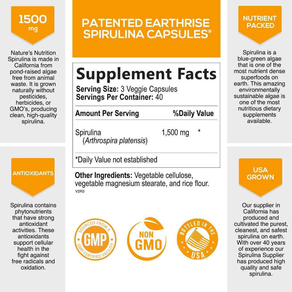 Vegan spirulina capsules for immunity