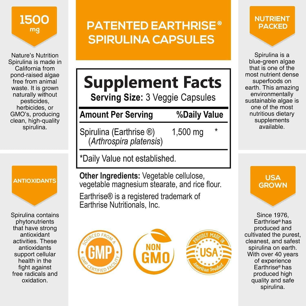 Vegan spirulina capsules for wellness