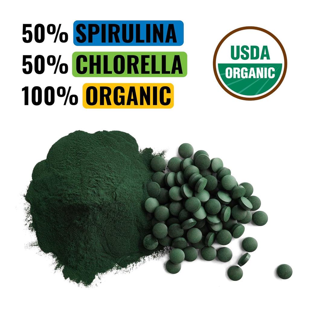 vegan spirulina & chlorella for energy