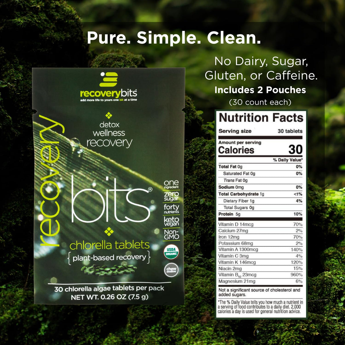 vegan spirulina & chlorella supplement