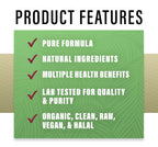 Vegan spirulina for healthy lifestyle