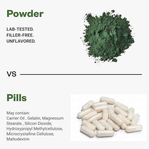 Vegan spirulina powder for health