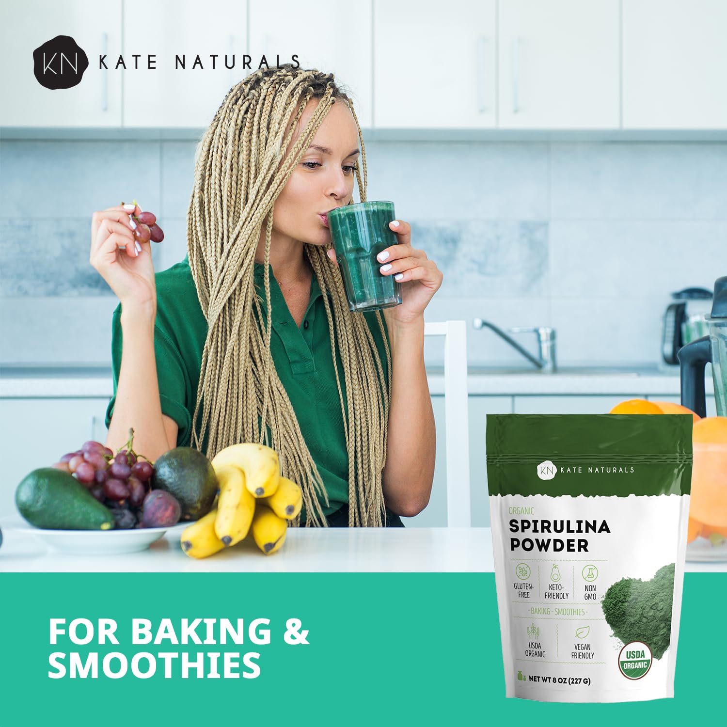 vegan spirulina powder for health
