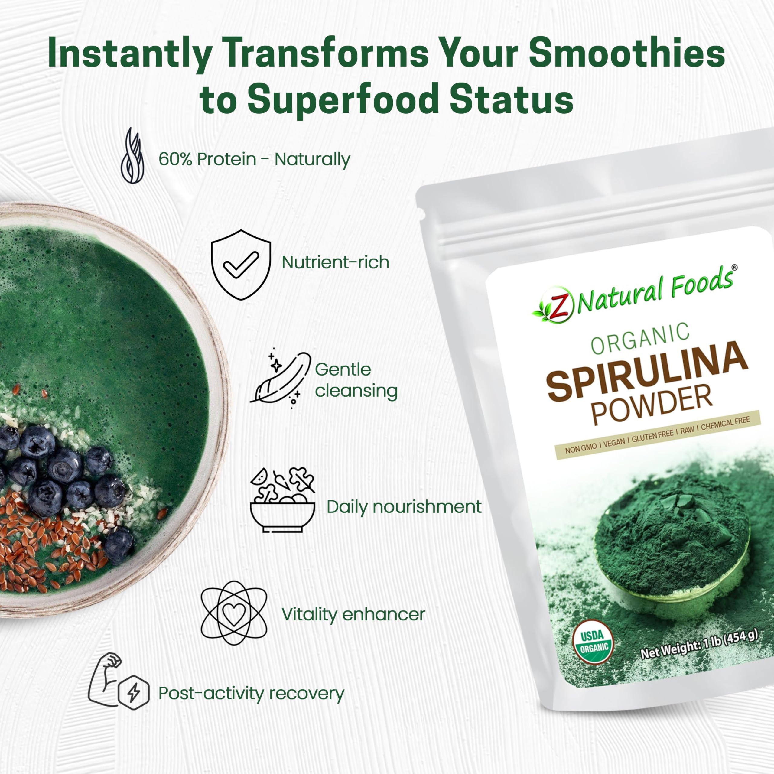 vegan spirulina supplement for energy