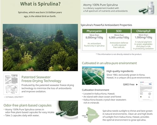 Vegan spirulina supplement for wellness