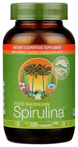 Vegan spirulina tablets for energy boost