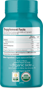 Vegan spirulina tablets for wellness