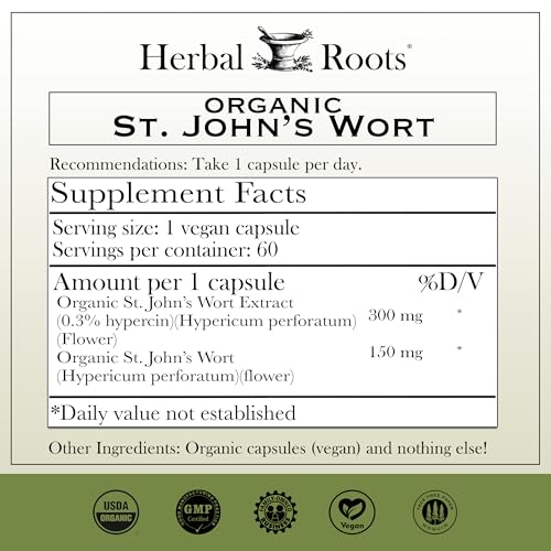 vegan st. john's wort capsules for wellness