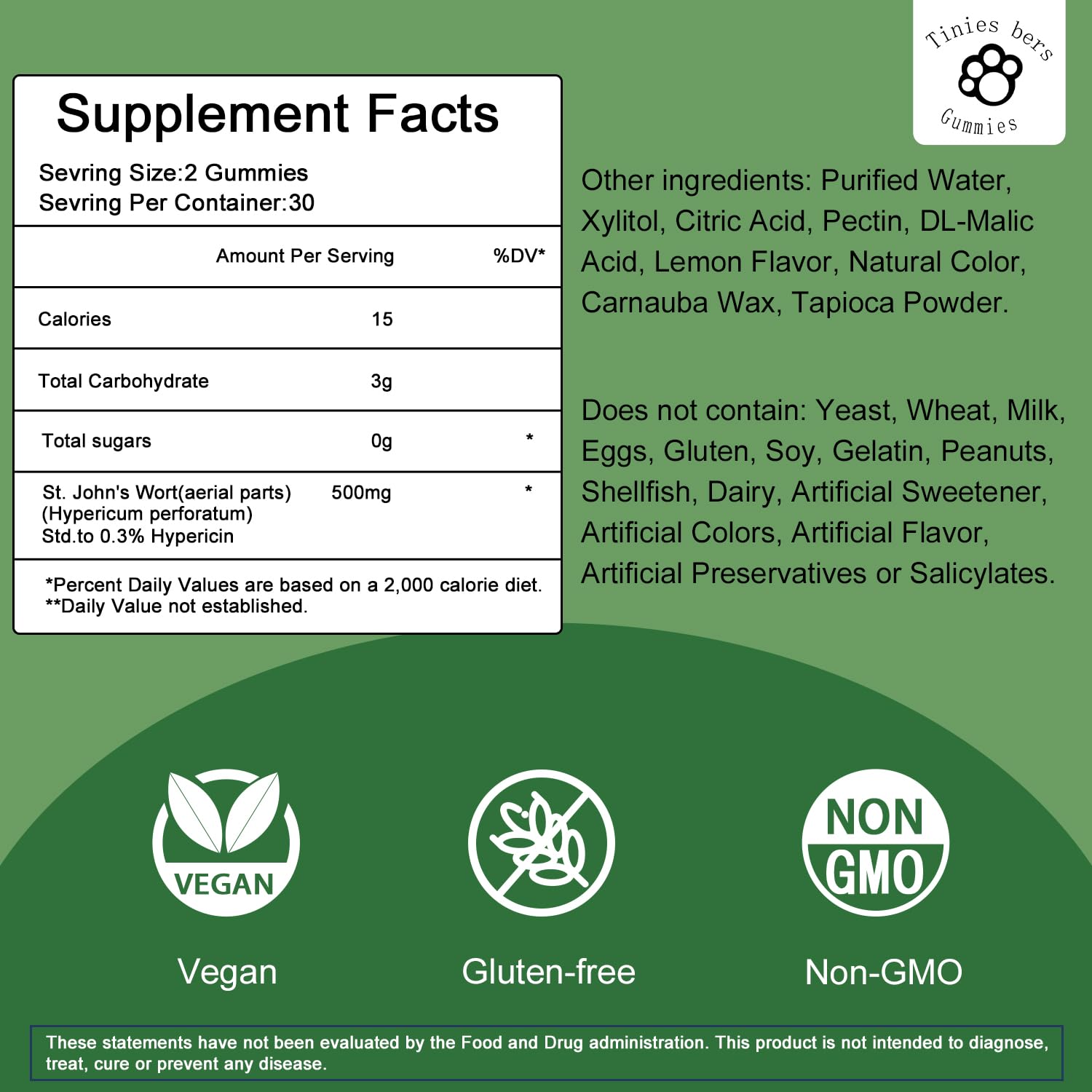 vegan st. john's wort for brain support