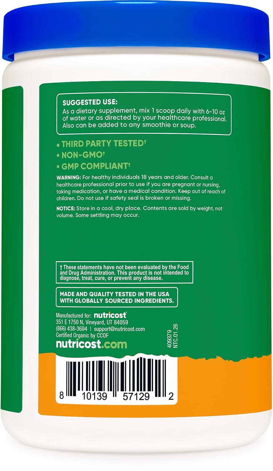 vegan super greens powder supplement