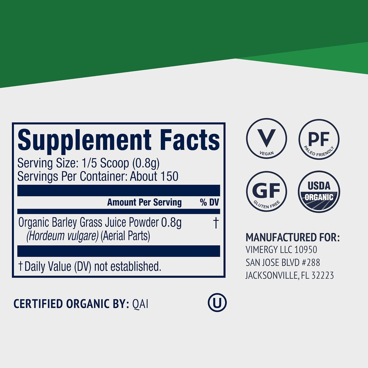 vegan superfood barley grass powder