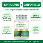 Vegan superfood spirulina and chlorella