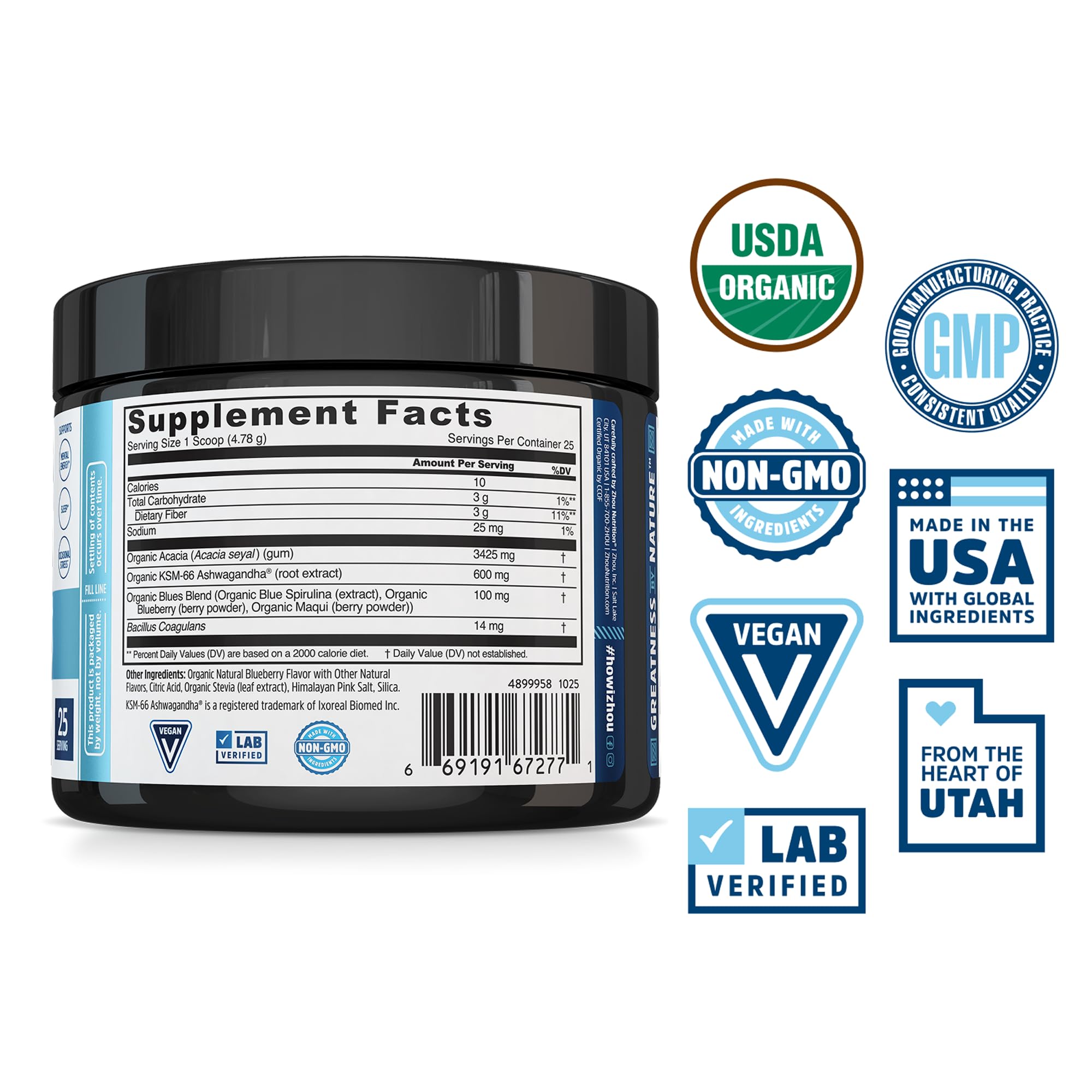 vegan superfood spirulina blueberry flavor