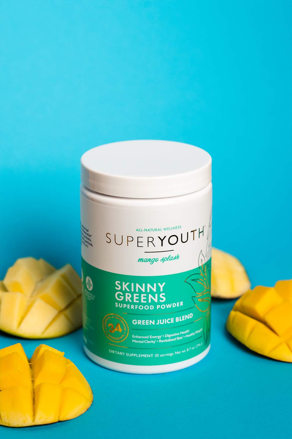Vegan superfood spirulina powder