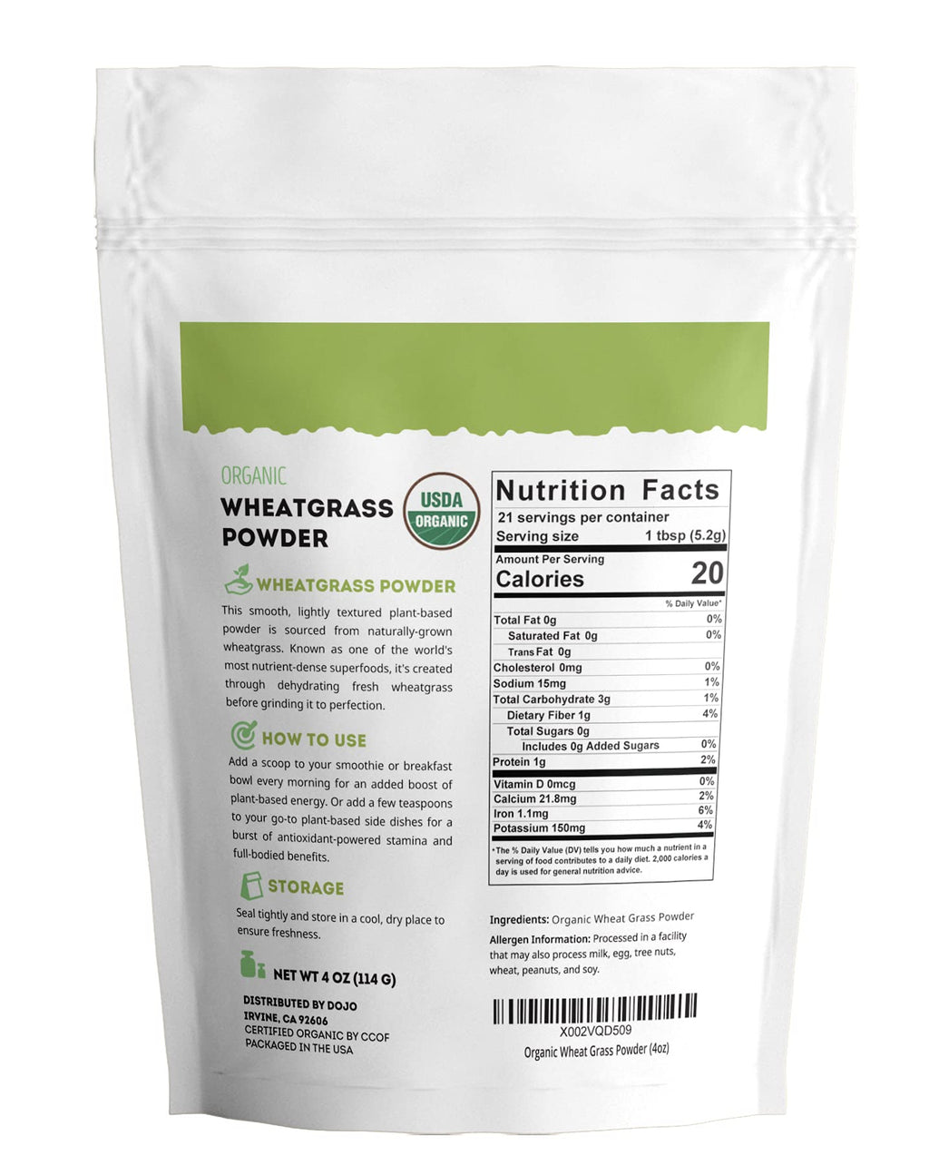 Vegan superfood wheat grass for wellness