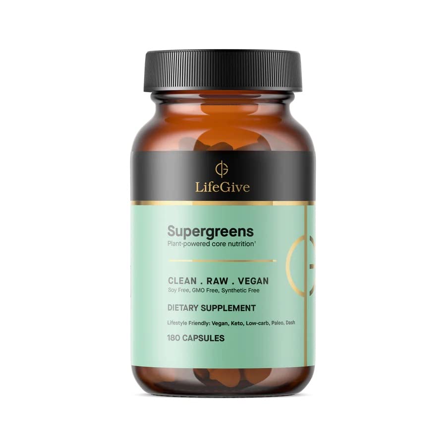 vegan supergreens capsules for detox
