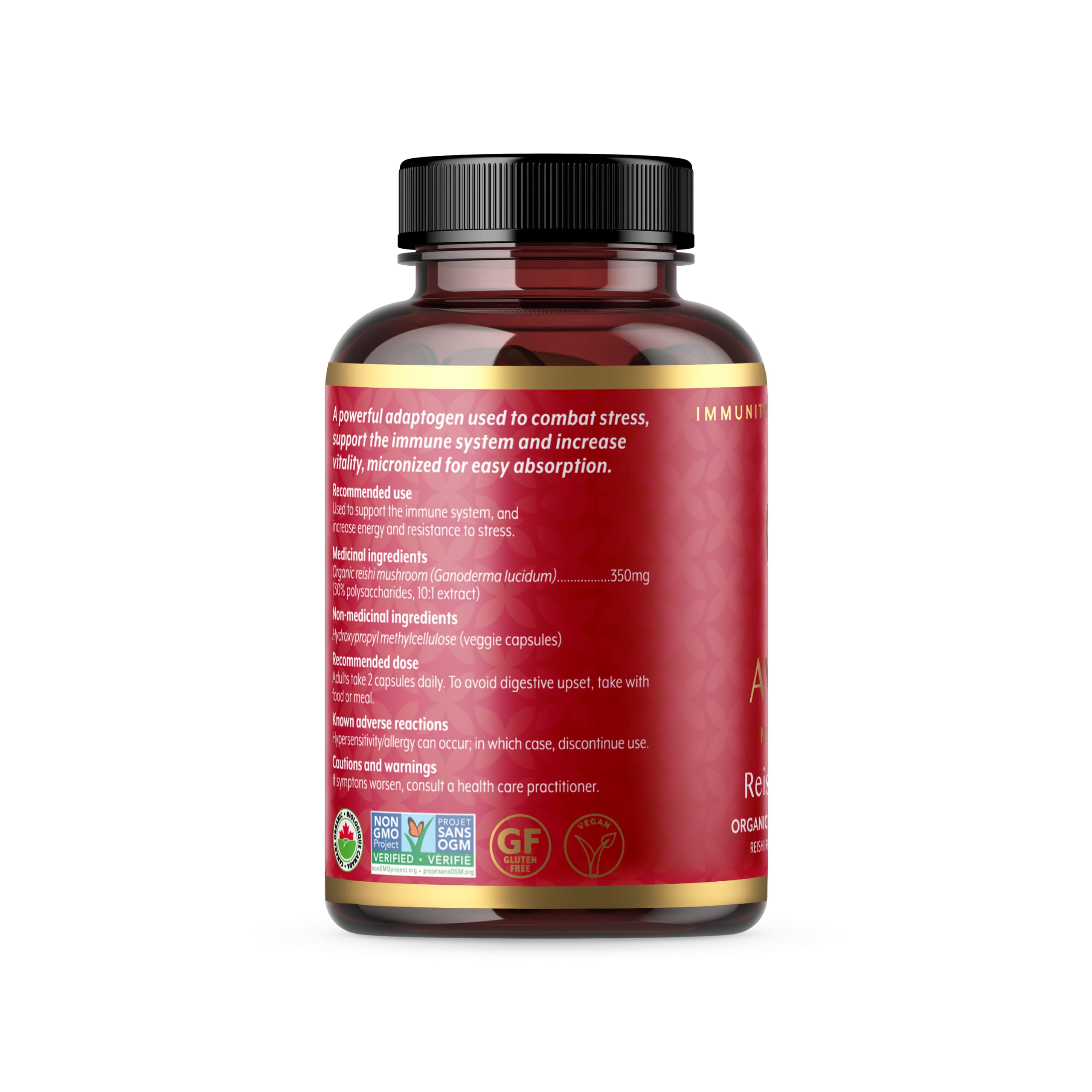 vegan supplement organic reishi mushrooms