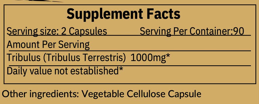 Vegan tribulus capsules for men