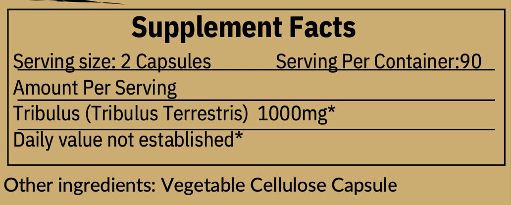 Vegan tribulus capsules for men