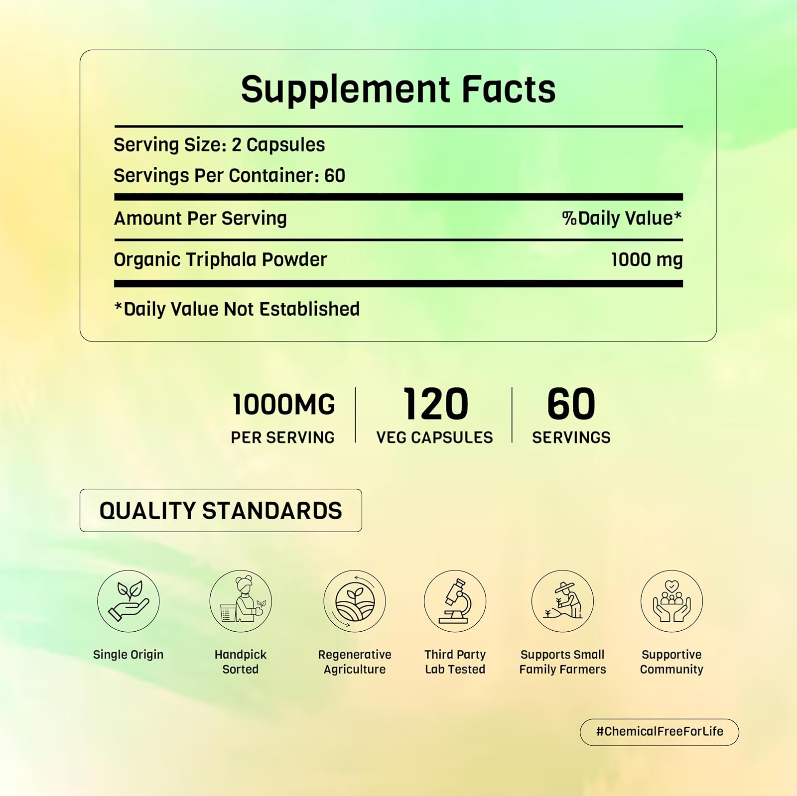 vegan triphala capsules for health