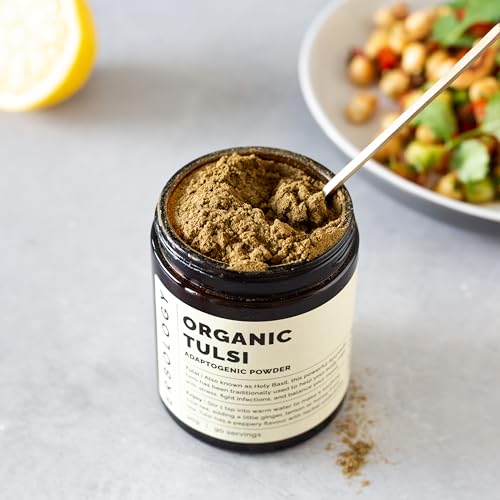 vegan tulsi powder for mood support