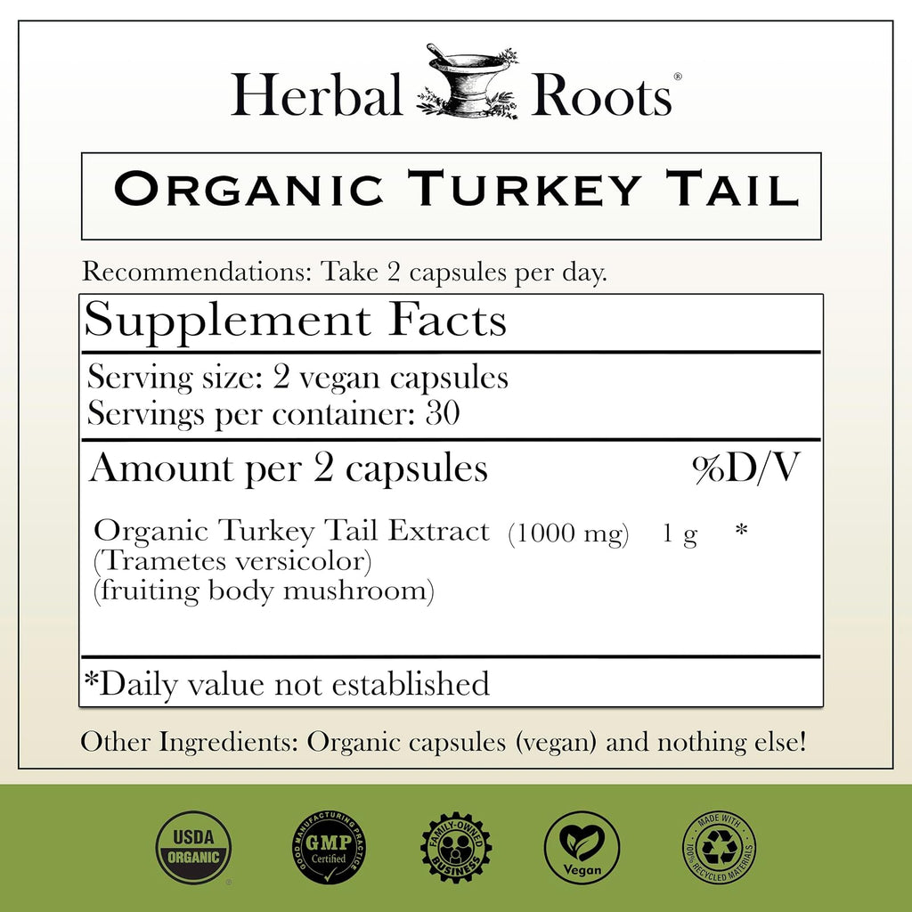 Vegan Turkey Tail mushroom supplement