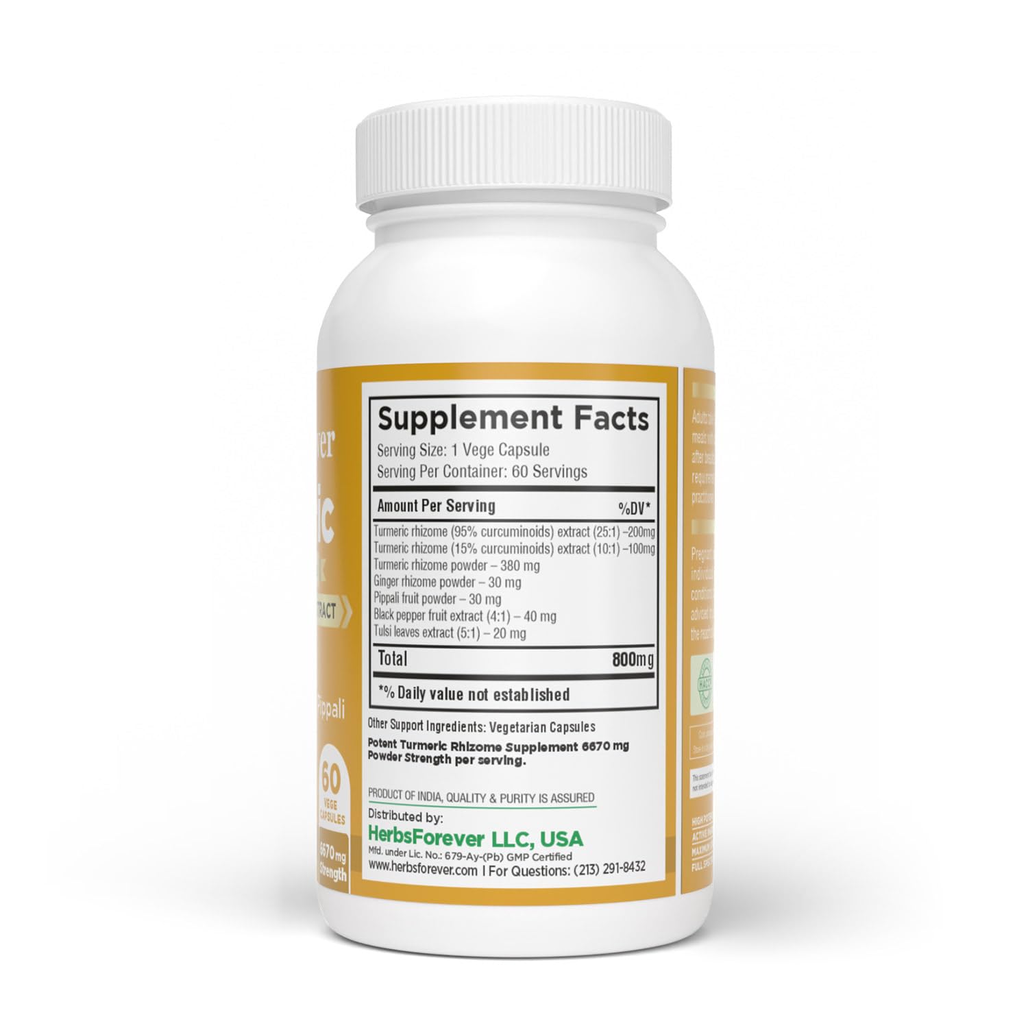 vegan turmeric capsules for health