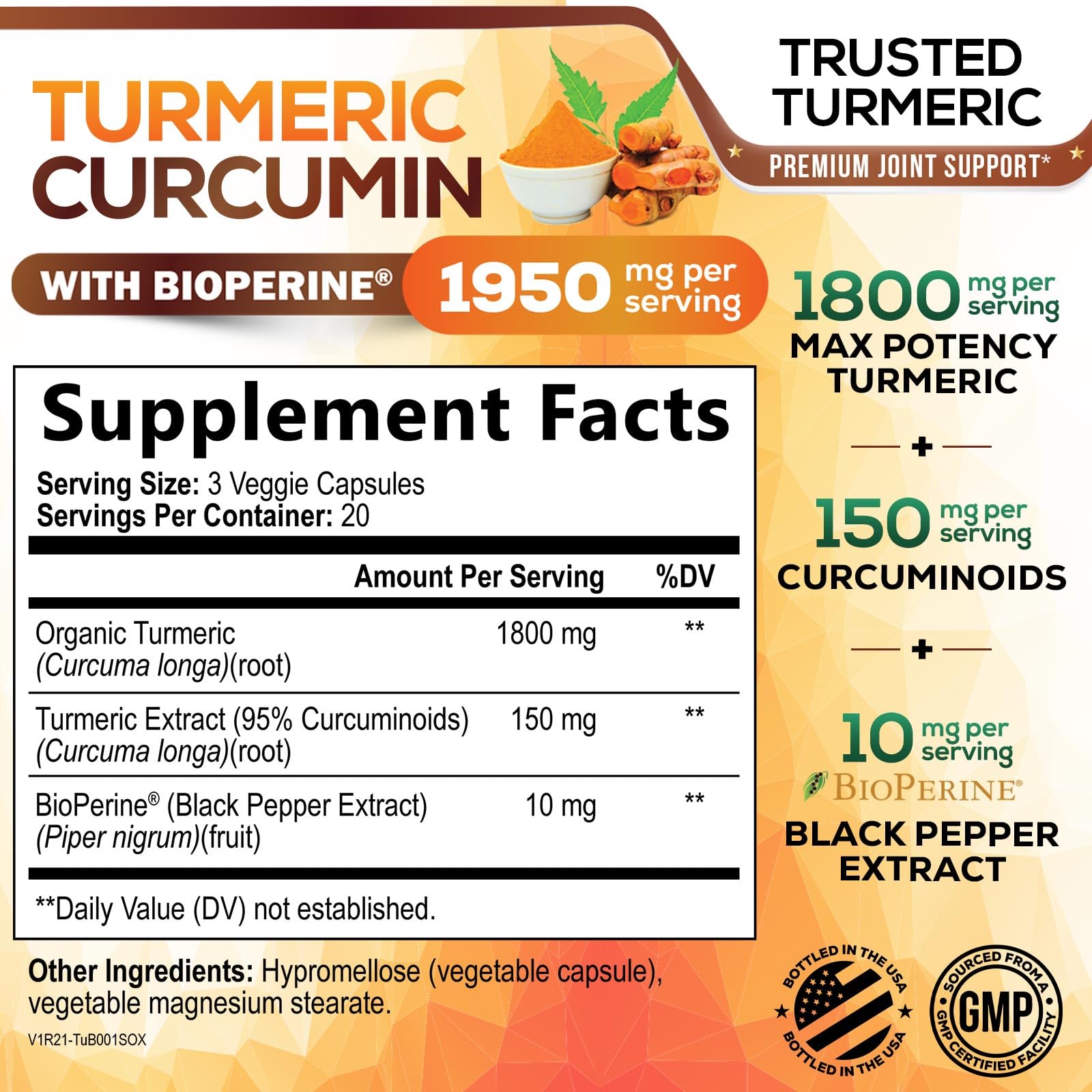 vegan turmeric capsules for health