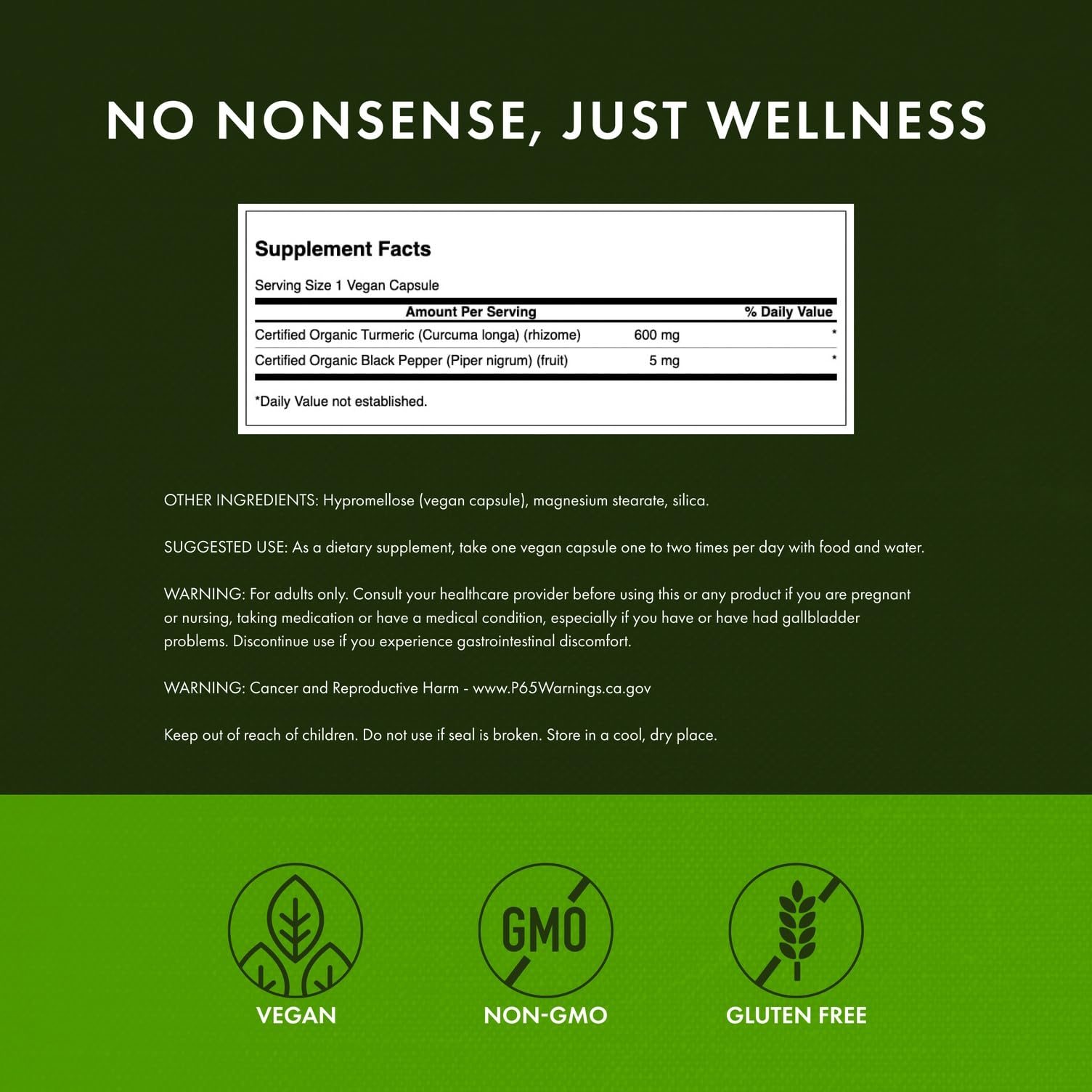 vegan turmeric capsules for wellness