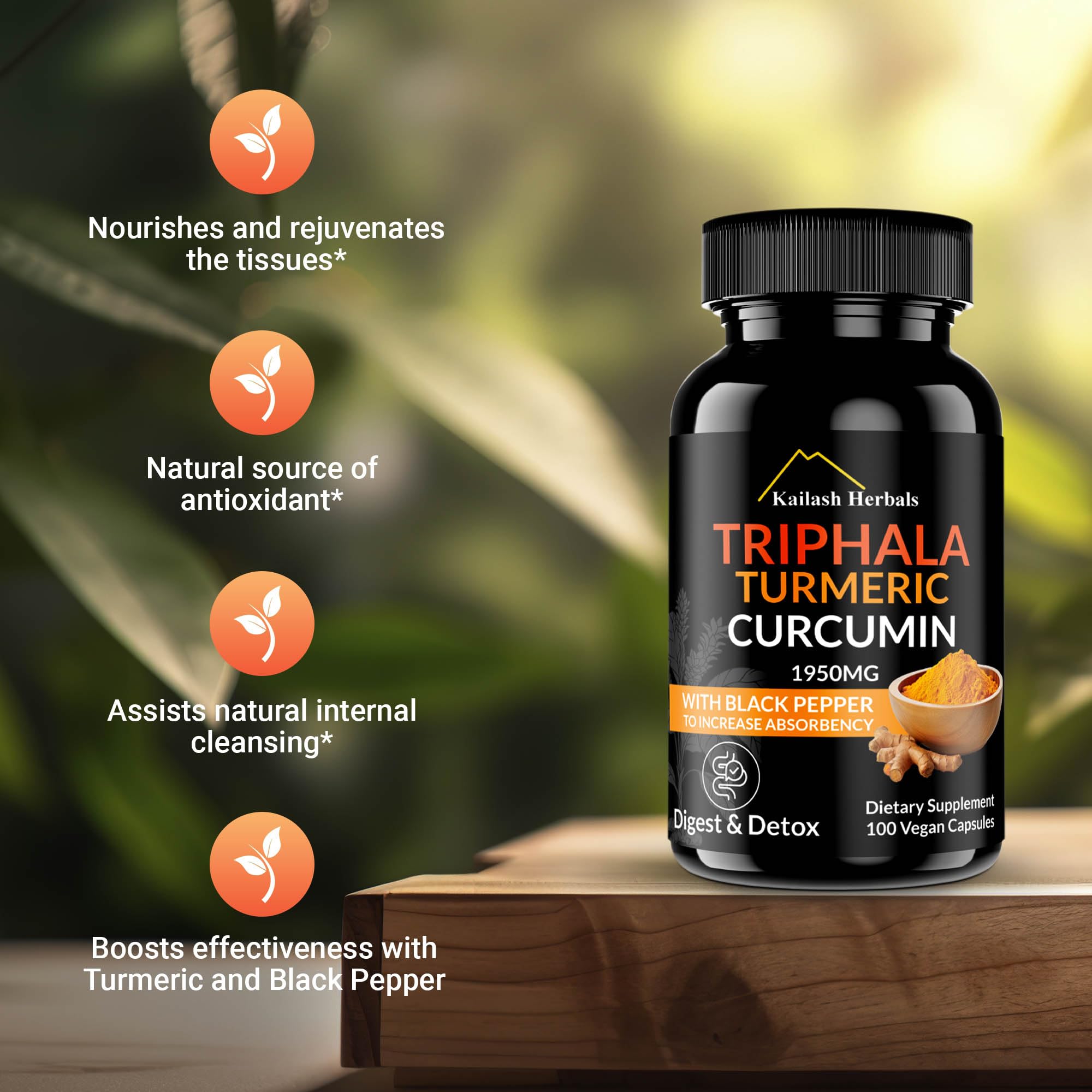 vegan turmeric capsules for wellness