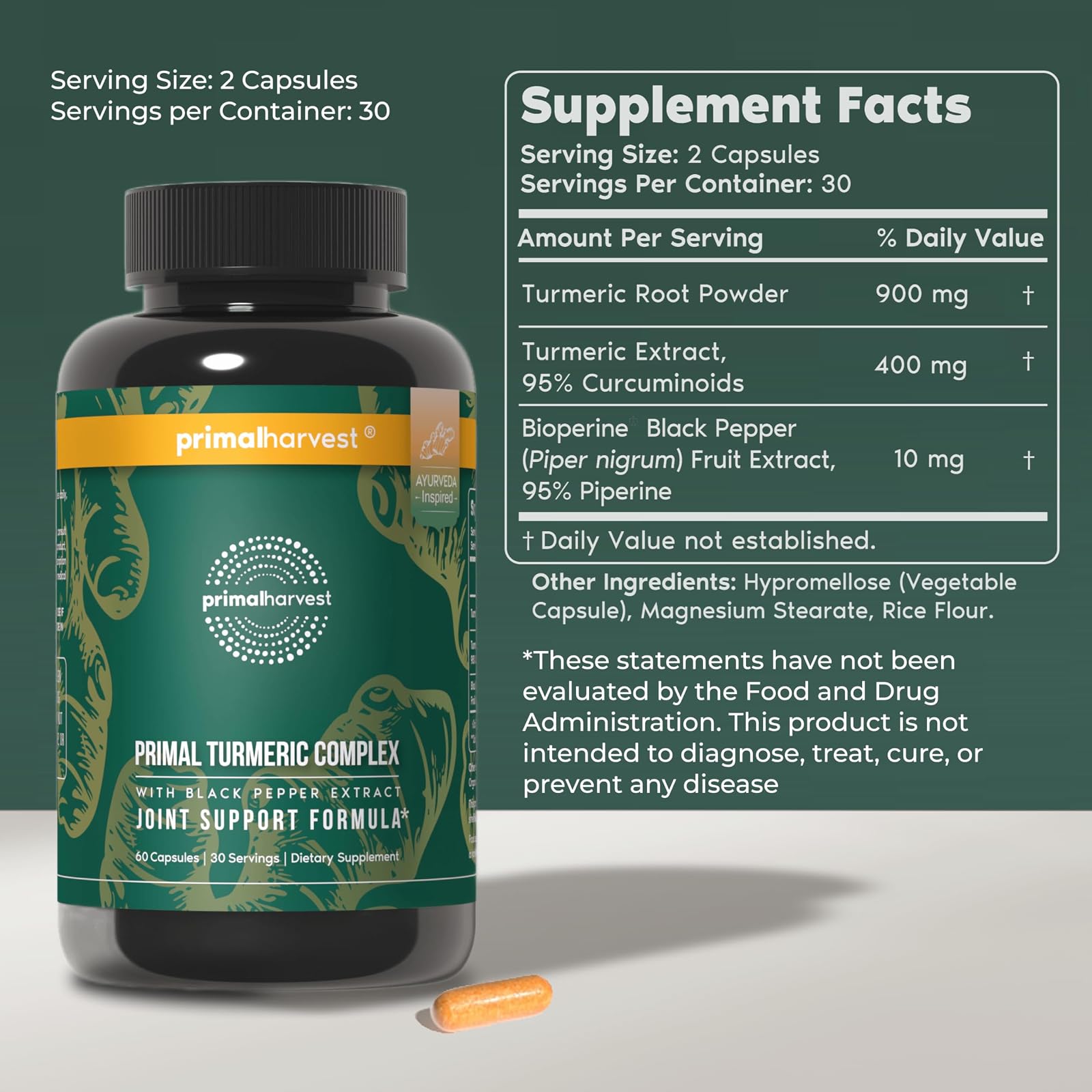 vegan turmeric complex capsules
