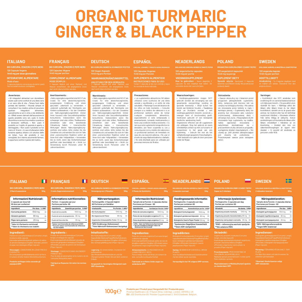 Vegan turmeric curcumin for natural health