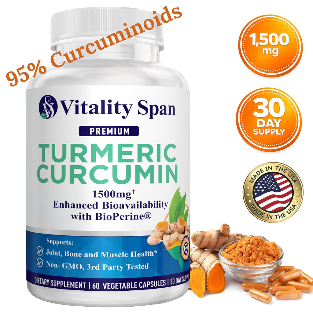 Vegan turmeric curcumin for wellness