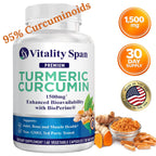Vegan turmeric curcumin for wellness