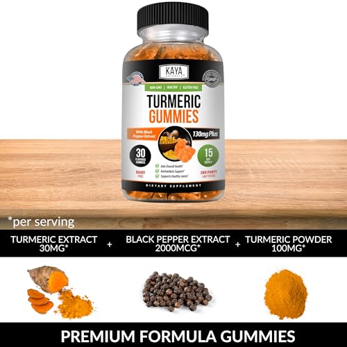Vegan turmeric gummies with added black pepper