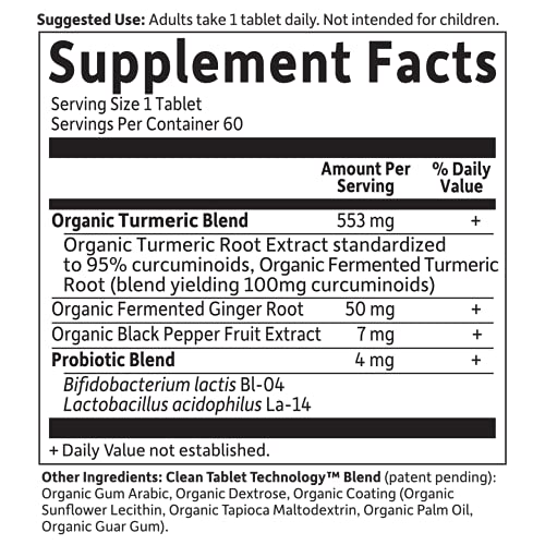 vegan turmeric tablets with probiotics