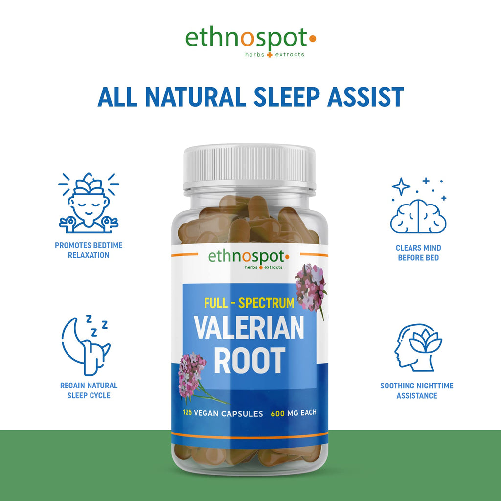 vegan valerian capsules for restful nights