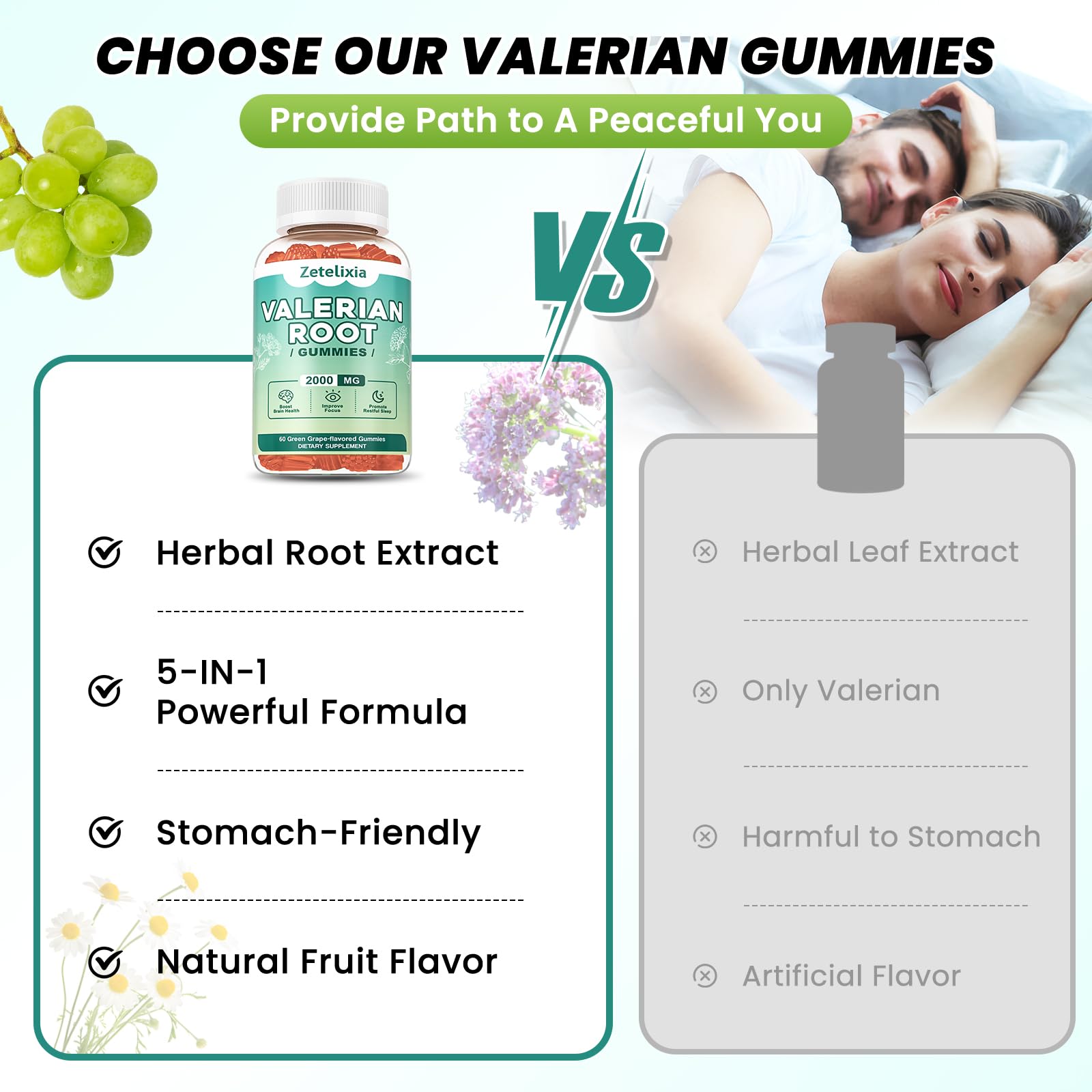 vegan valerian gummies for restful nights