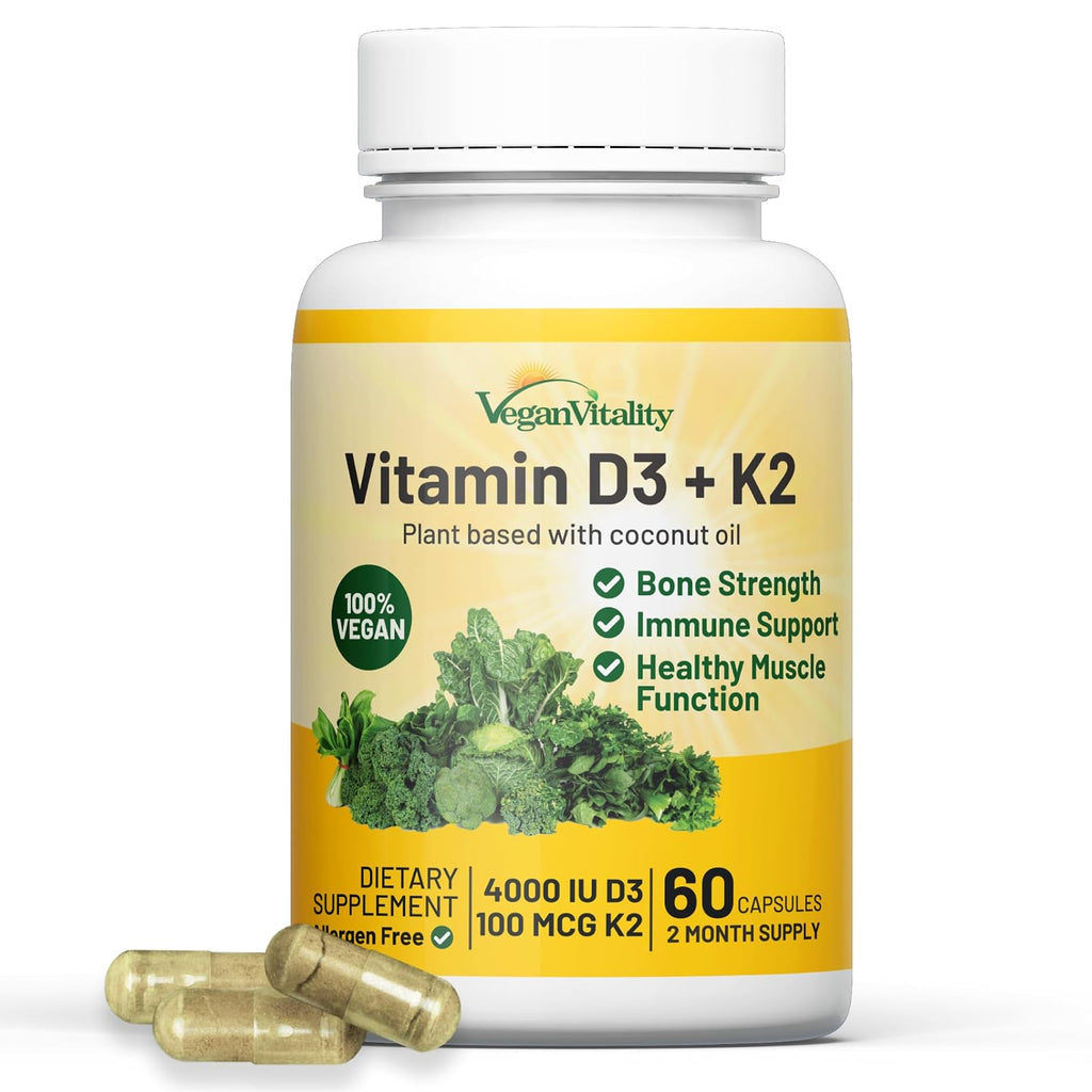 Vegan Vitality Vitamin D3 K2 capsules