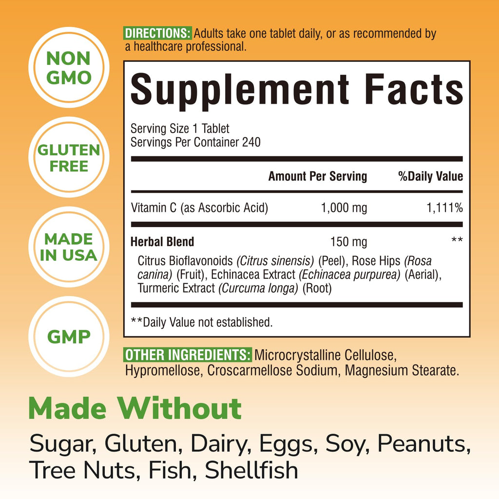 vegan vitamin c supplement tablets