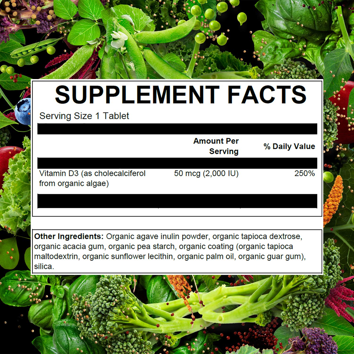 Vegan vitamin D3 supplement for energy