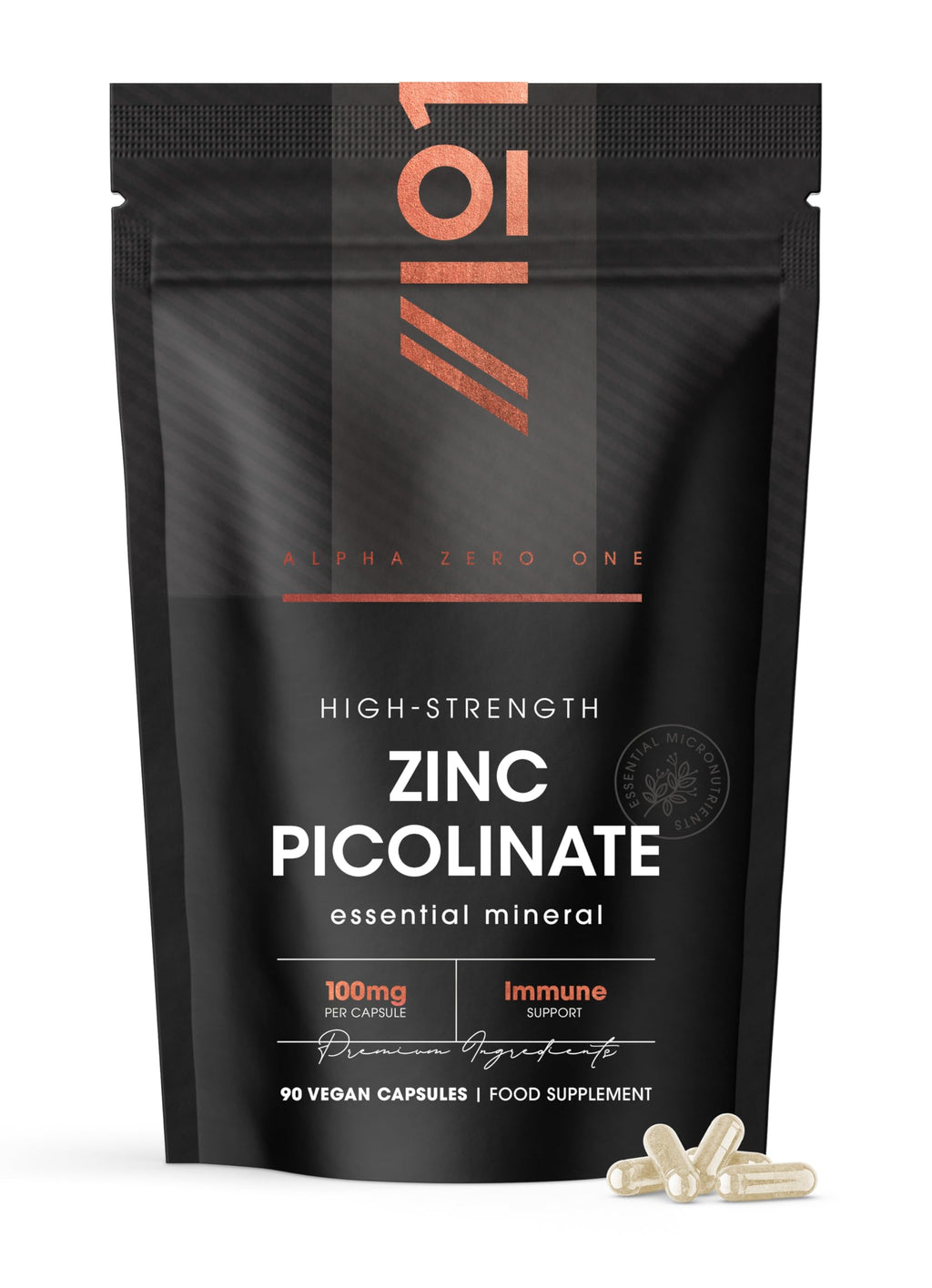 vegan zinc bisglycinate capsules