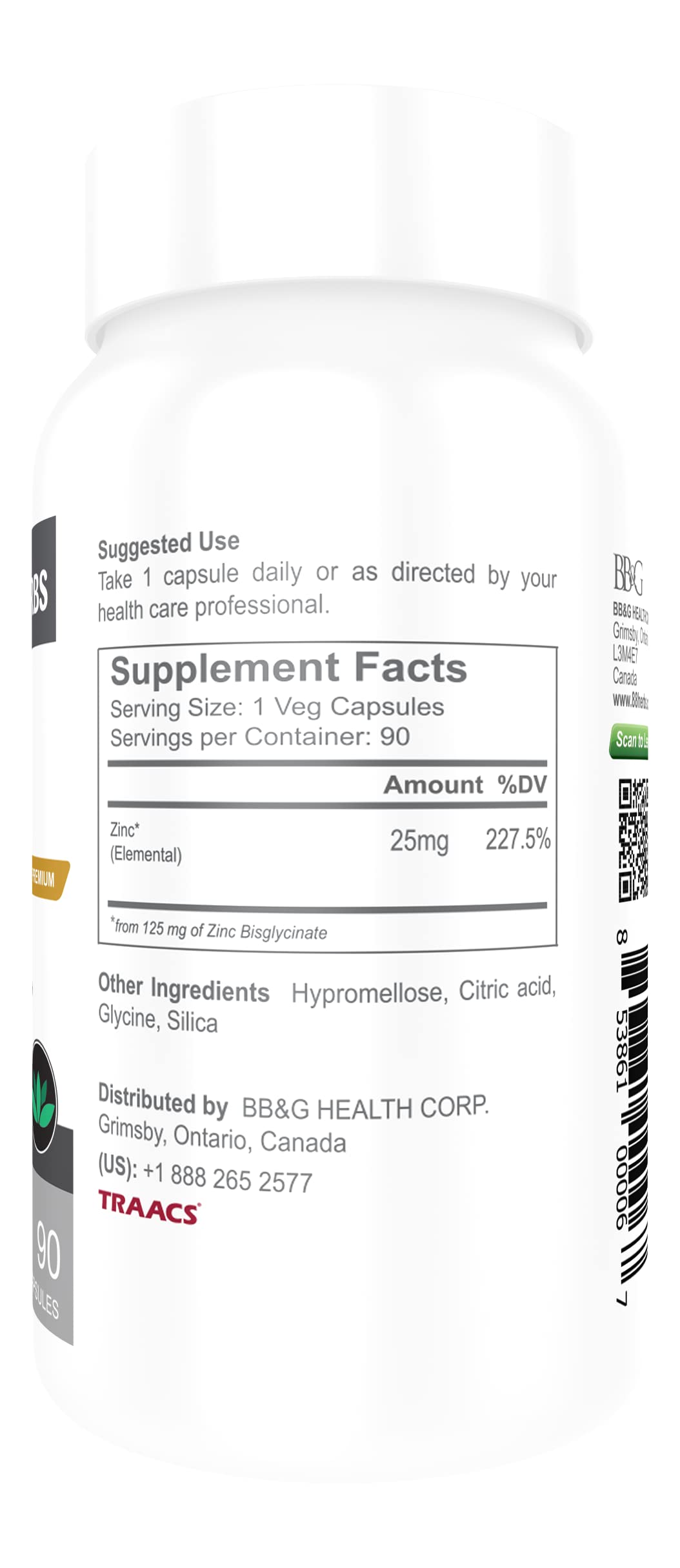 vegan zinc capsules for health